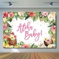 Aloha Baby Shower Backdrop Summer Hawaiian Luau Background Tropical ...