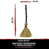 Haunted Hill Farm 26 In. Animatronic Witch's Broomstick with Spooky ...