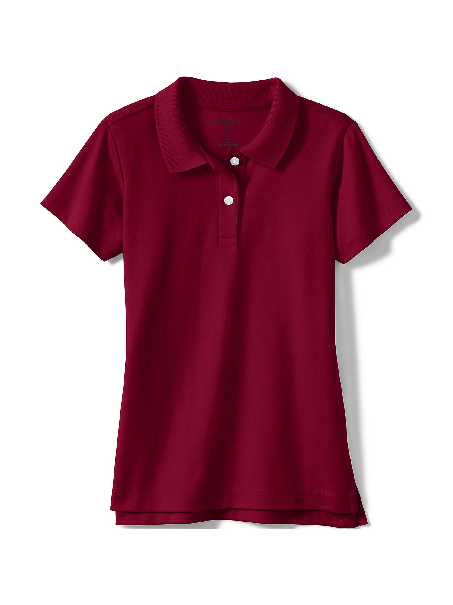 Lands' End School Uniform Girls Short Sleeve Feminine Fit Interlock ...