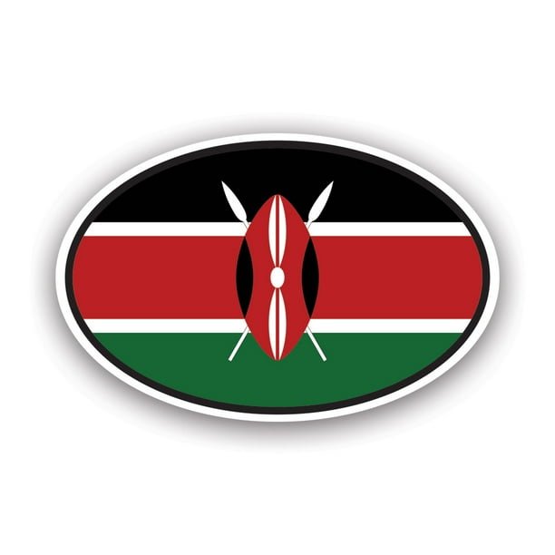 Kenya Oval Sticker Decal - Self Adhesive Vinyl - Weatherproof - Made in ...