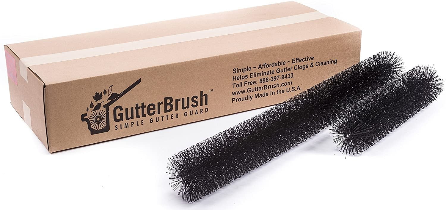 GutterBrush Gutter Guard 30 Foot Pack for Standard 5 Inch Rain Gutters ...
