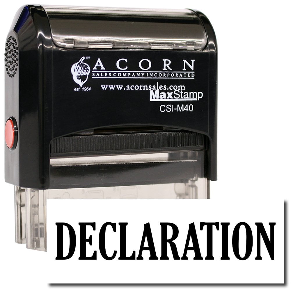 Large Self-Inking Declaration Stamp with Burgundy Ink - Walmart.com