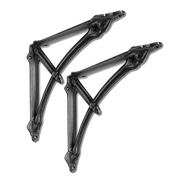 NACH Half Round Wall Mount Antique Metal Shelf Bracket (2 Piece), JS-90 ...