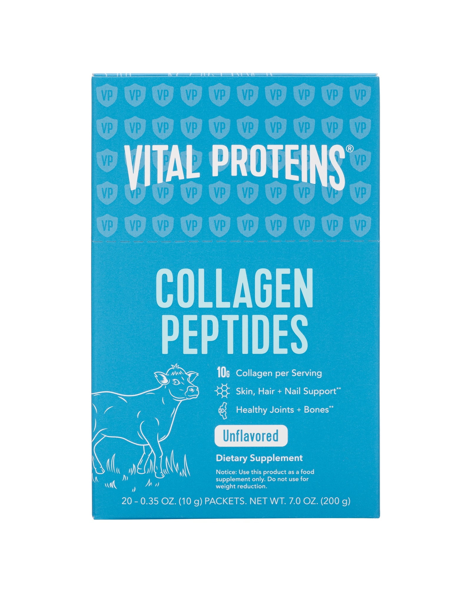 Vital Proteins Collagen Peptides Stick Pack Box, Unflavored, 10g, 20 ...