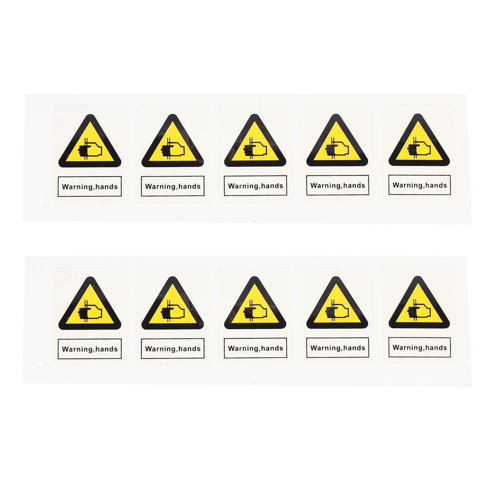 10pcs Warning Hands Pinching Sticker Machine Safety Decal Safety ...