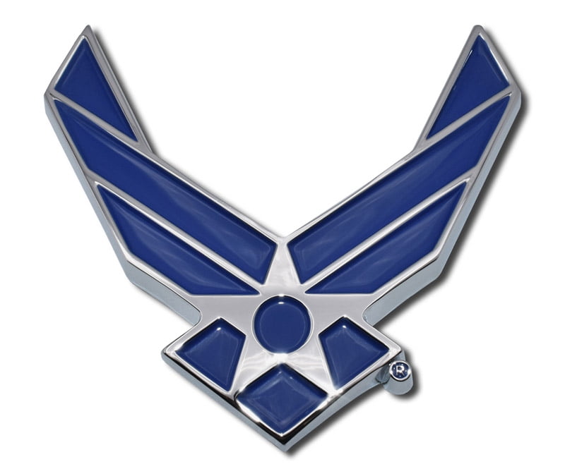 Elektroplate Officially Licensed U.S. Air Force Wings Blue Chrome Metal ...