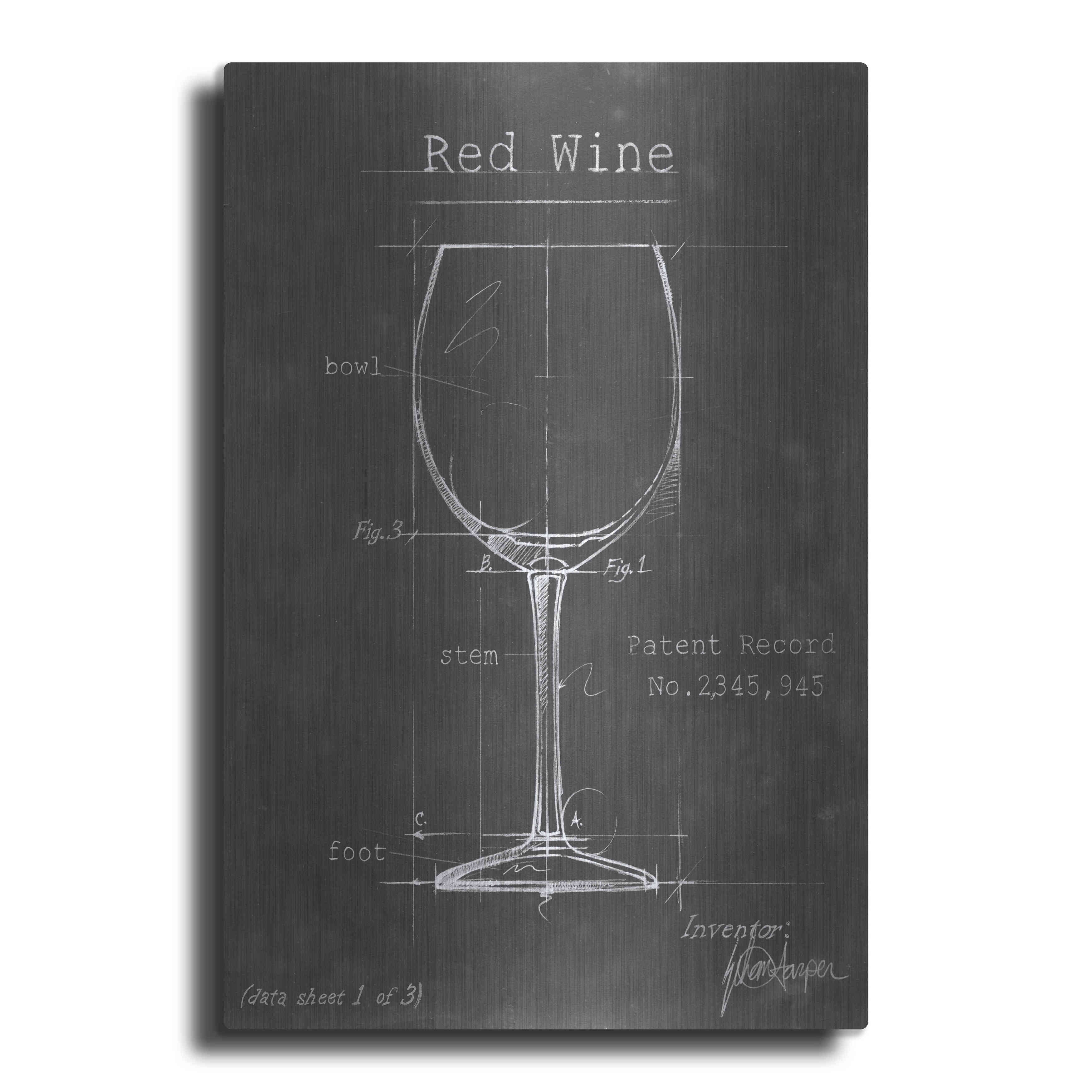 Luxe Metal Art 'Barware Blueprint III' by Ethan Harper Metal Wall Art ...