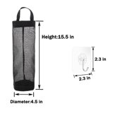 3PCS Reusable Bag Holder, Folding Hanging Trash Dispensers with Hooks ...