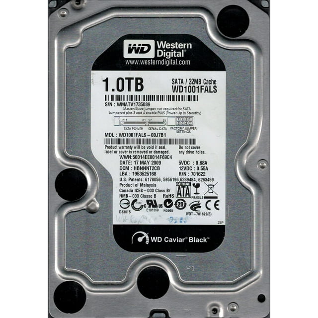 WD1001FALS-00J7B1 DCM: HBNNNT2CB WMATV Western Digital 1TB - Walmart.com