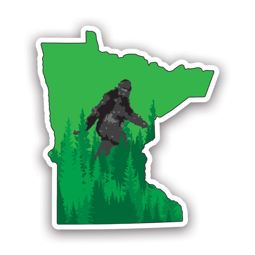 Minnesota Bigfoot Flag Sticker Decal - Self Adhesive Vinyl ...