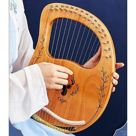Lyre Harp 19 string Wooden Mahogany Musical Instrument Lyre Harp With ...