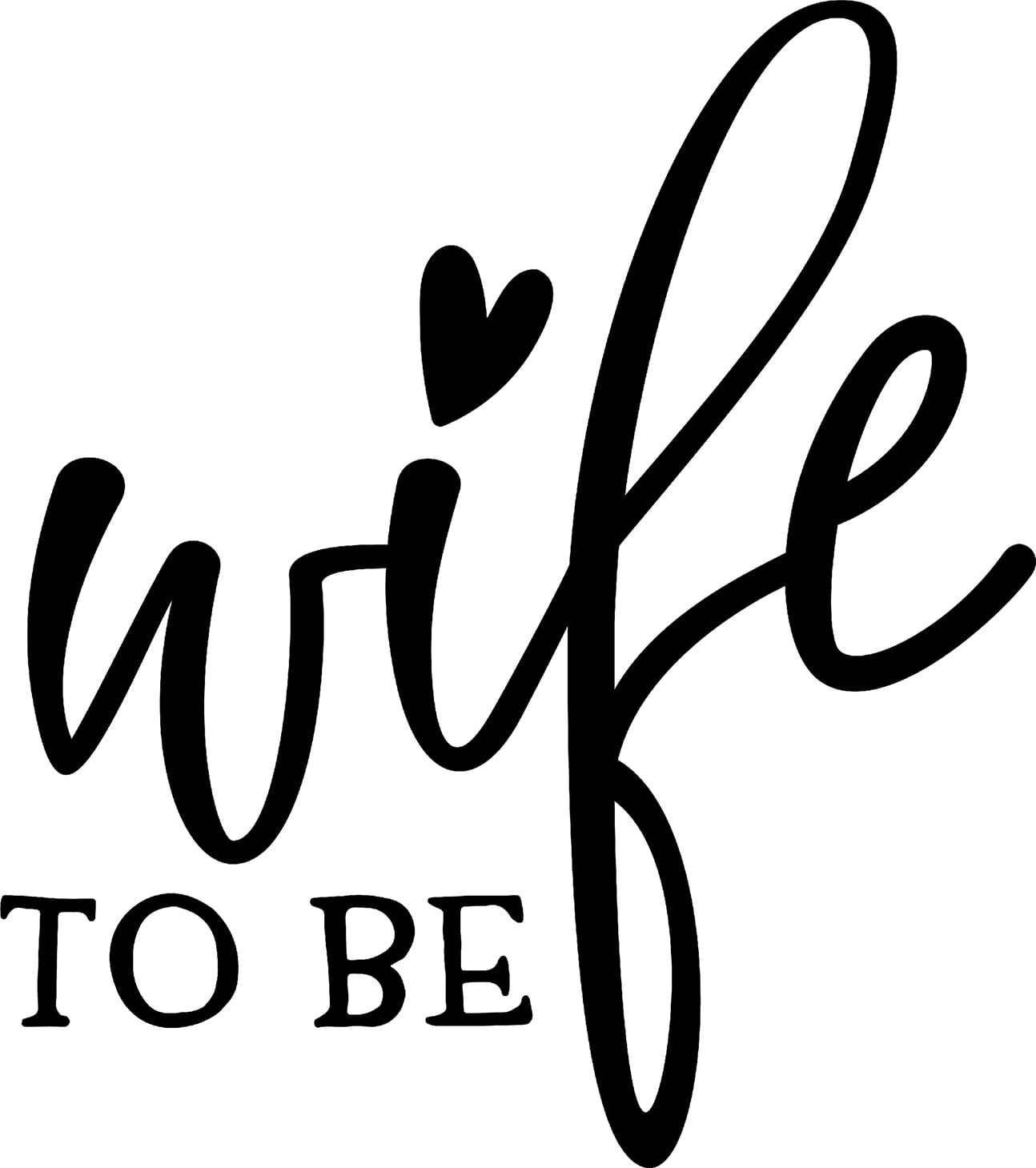 Wife To Be Heart Love Couple Engaged Marriage Wall Decals for Walls ...