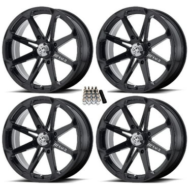 MSA M20 Kore UTV Wheels/Rims Black 16" Polaris RZR 1000 XP / Ranger XP ...