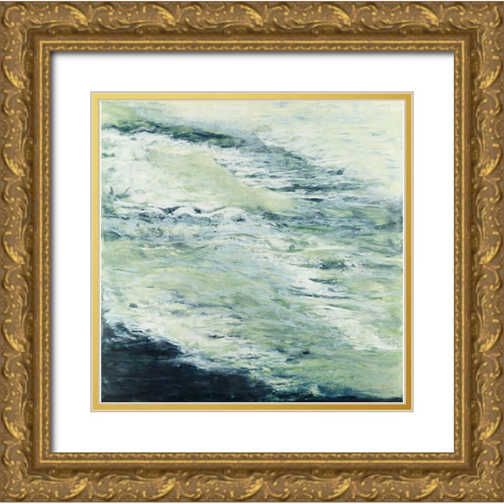 Shanti, Shima 15x15 Gold Ornate Wood Framed with Double Matting Museum ...