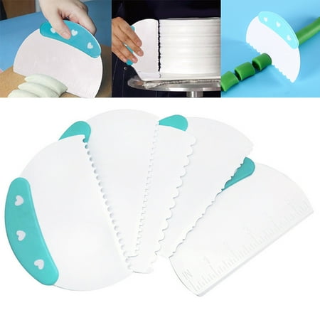 Essen DIY Non-stick Scraper Plastic Fondant Dessert Pastry Scraper ...