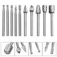 10Pcs 1/8 Hss Router Drill Bits Set Rotary Burrs Tool Wood Metal ...