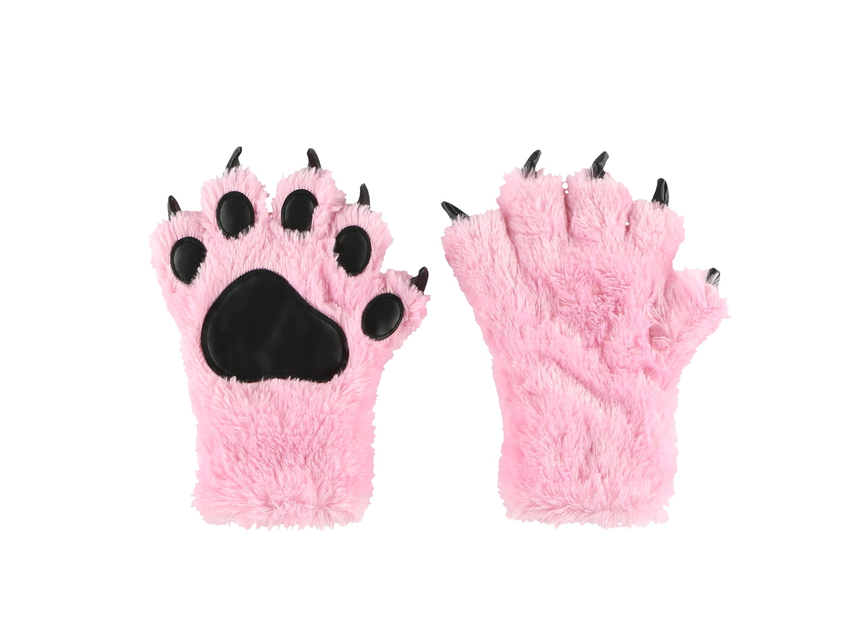 LazyOne Animal Paw Mittens for Adults and Kids, Pink Bear - Walmart.com