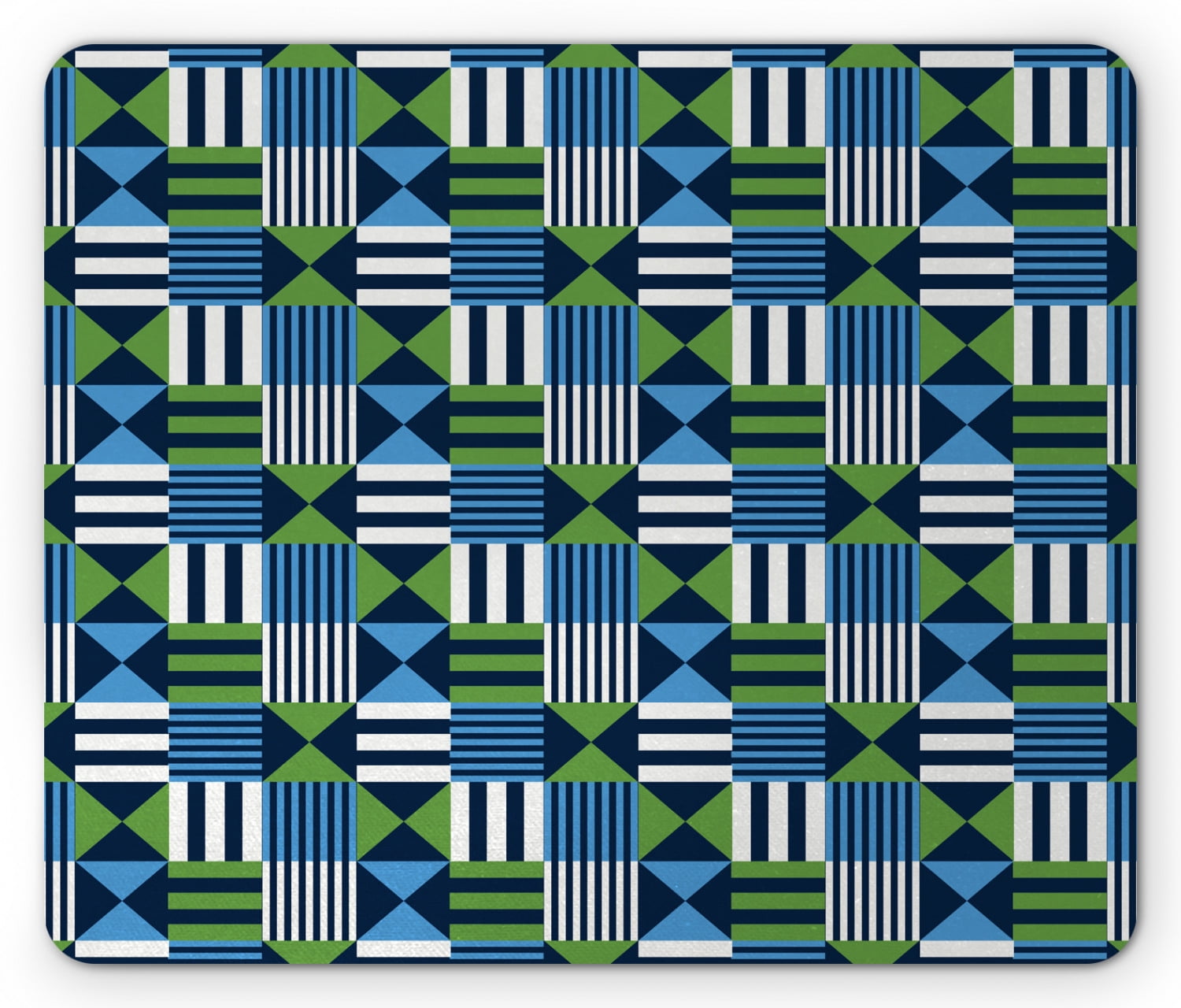 Geometric Mouse Pad, Checks Pattern Mosaic of Squares with Triangles ...