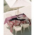 54x80 Inch Outdoor Tablecloth with Umbrella Hole Zipper Rectangle Pink ...