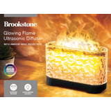 Brookstone Glowing Flame Ultrasonic Diffuser with Ambient Wave ...