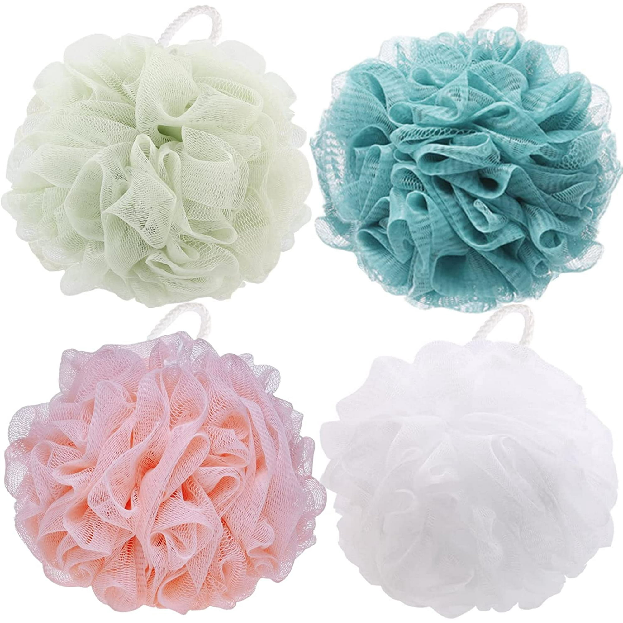 Click here for Zmleve 4 Pack Bath Loofahs Body Puffs For Shower... prices