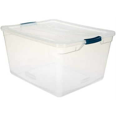 Rubbermaid Large 68 Qt Underbed Plastic Storage Box with Wheels, Clear ...