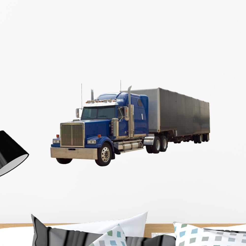 Semi Truck Wall Decal by Wallmonkeys Peel and Stick Graphic (24 in W x ...