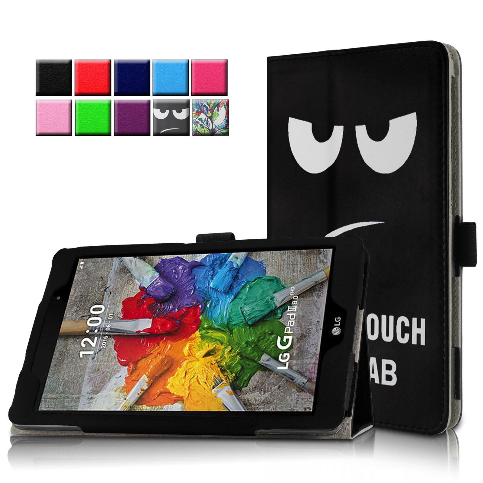 Infiland Folio PU Leather Cover Case For LG G Pad X 8.0 Tablet (T ...