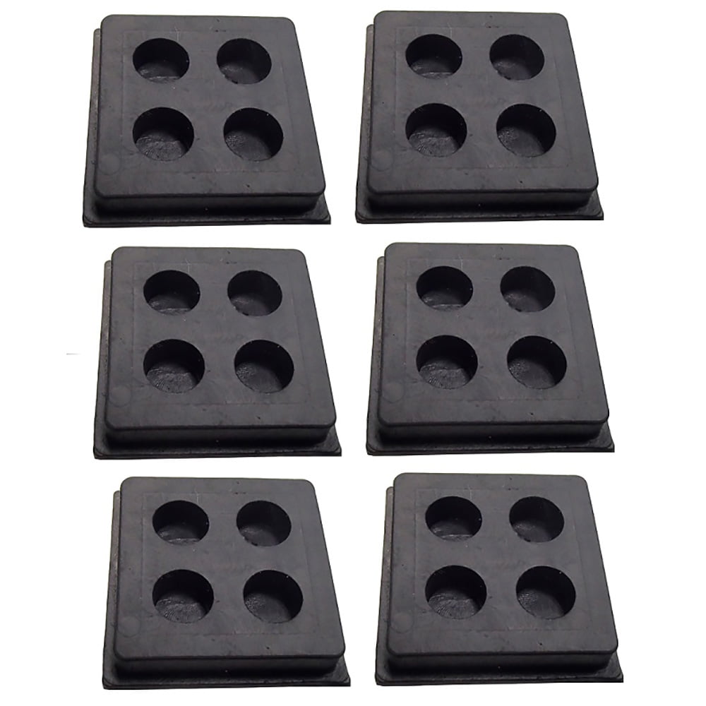 Set of (6) 2′ x 2′ x 3/4′ Anti Vibration Heavy Duty All Rubber ...