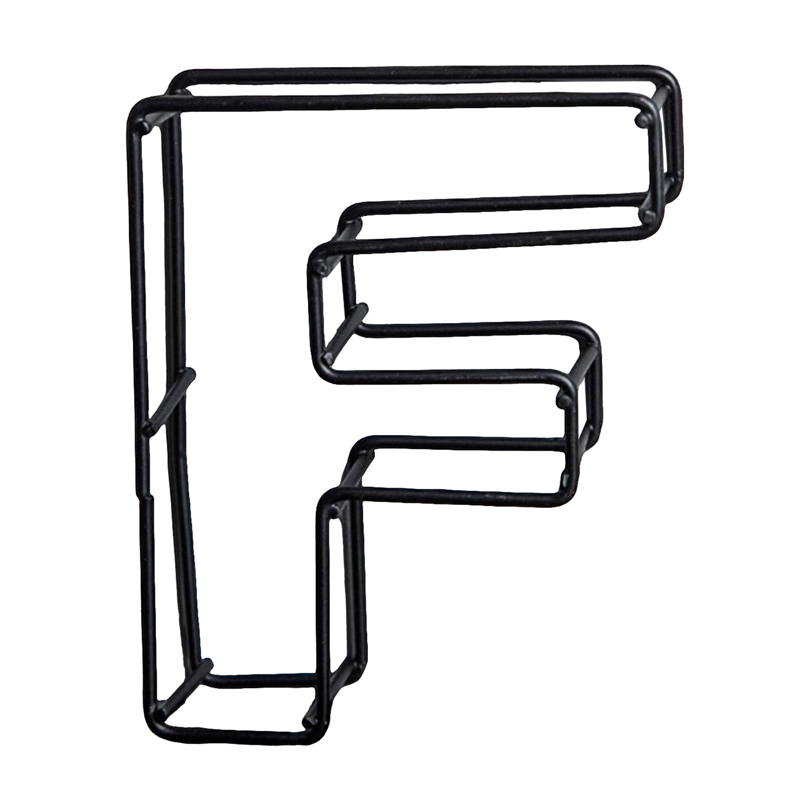 Clear Texture Alphabet Figurine Minimalist Design Wrought Iron Three ...