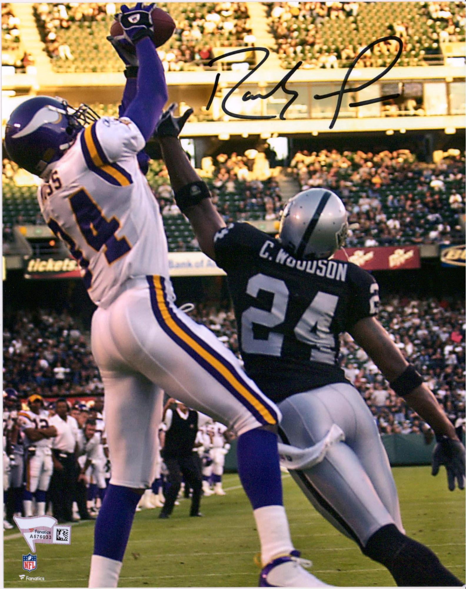 Randy Moss Minnesota Vikings Autographed 8 X 10 Catch Vs Raiders Photograph Fanatics