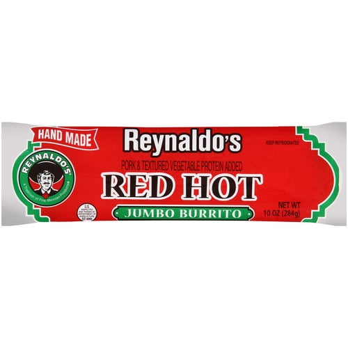 Reynaldos Red Hot Jumbo Burrito 10 Oz
