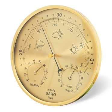 Barometer Pressure Gauge Weather Station Wall Mount Thermometer ...