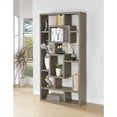 HomeStock Geometric Cubed Rectangular Bookcase Weathered Grey - Walmart.com