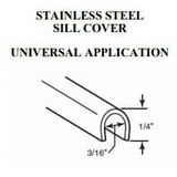 Sill Track for Sliding Doors, Snap-in, Stainless Steel - 72 in Long ...