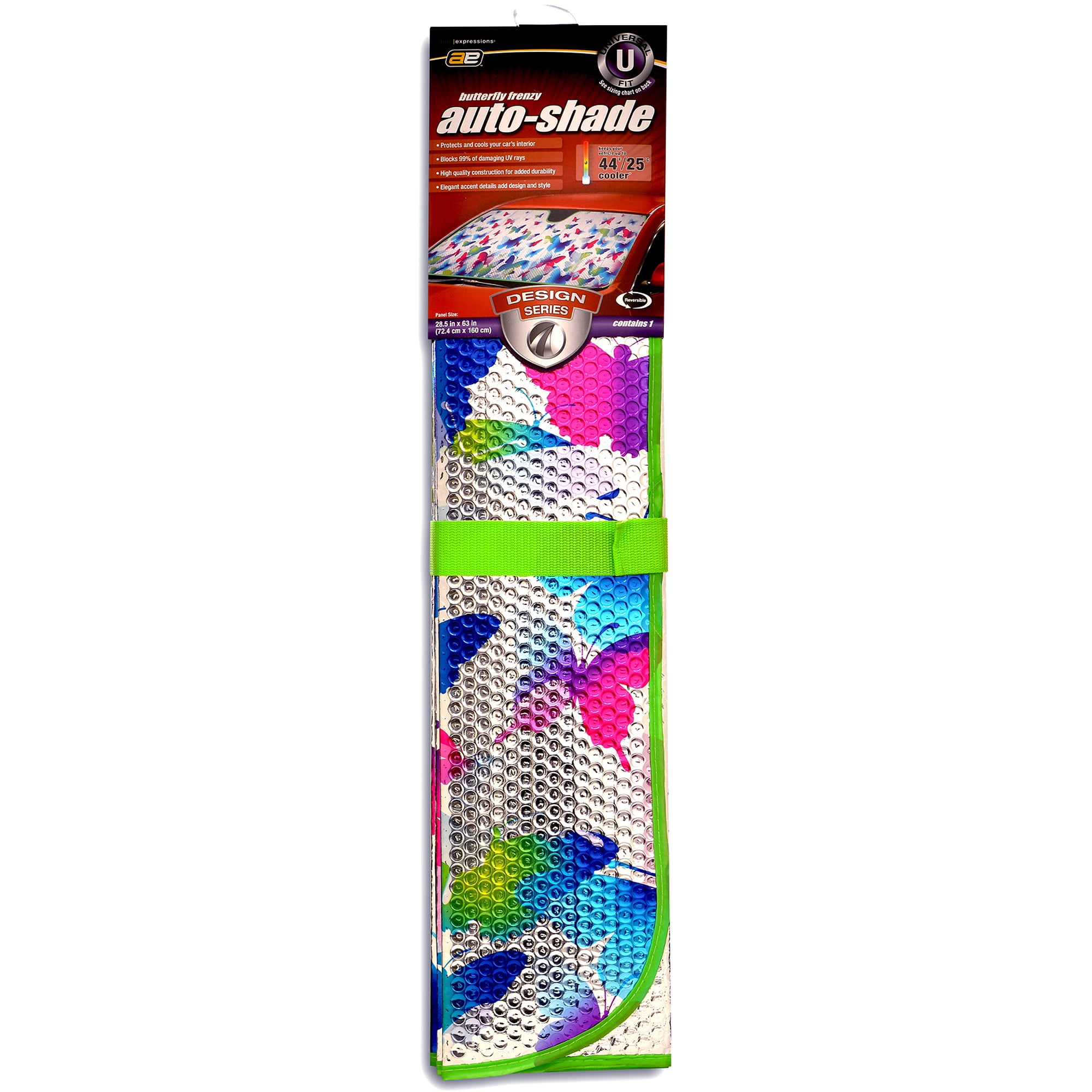 Auto Expressions Butterfly Frenzy Accordion Shade Universal Fit ...