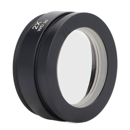 Microscope Lens, Auxiliary Objective Lens 2X Magnification Clear Image ...