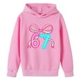 Byoo Big Girls 67 Number Printed Hoodie Casual Cute Full Sleeve Soft ...