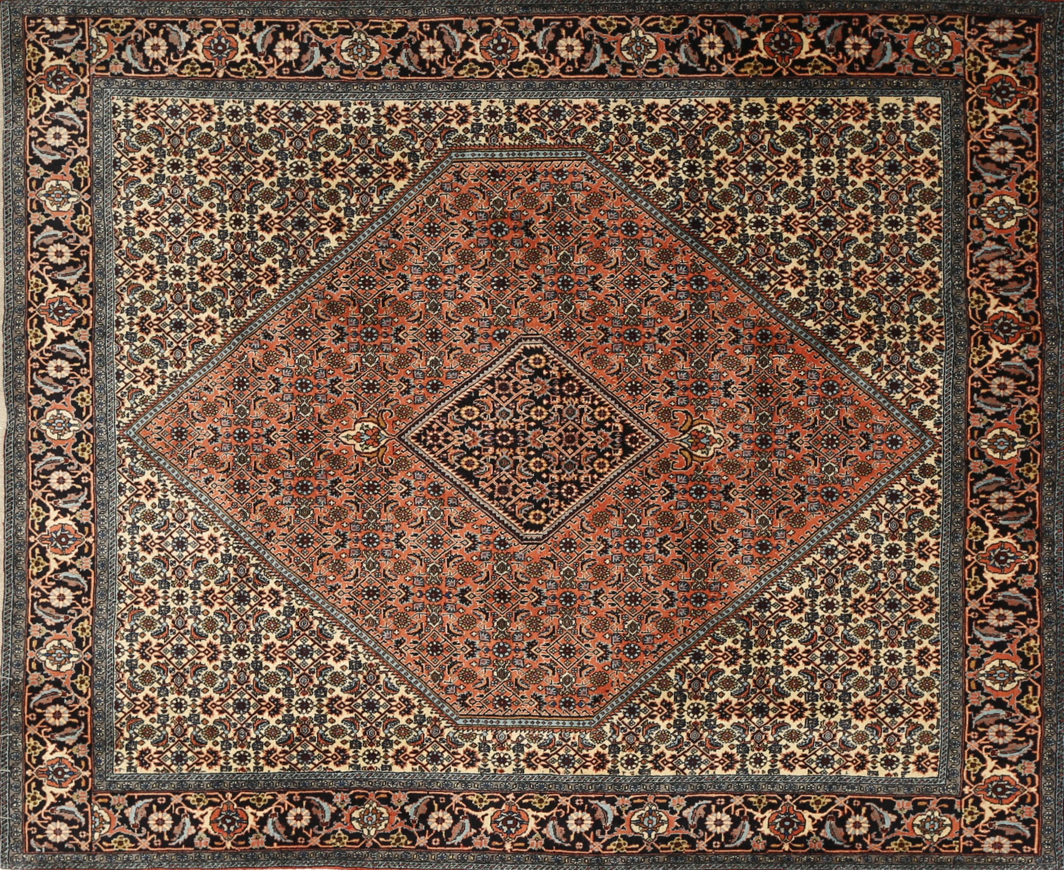 Ahgly Company Indoor Rectangle Traditional Orange Salmon Pink Persian ...