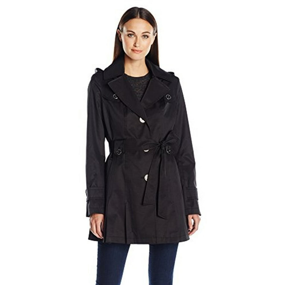 Via Spiga - Via Spiga Women's Single Breasted Belted Coat - Black ...