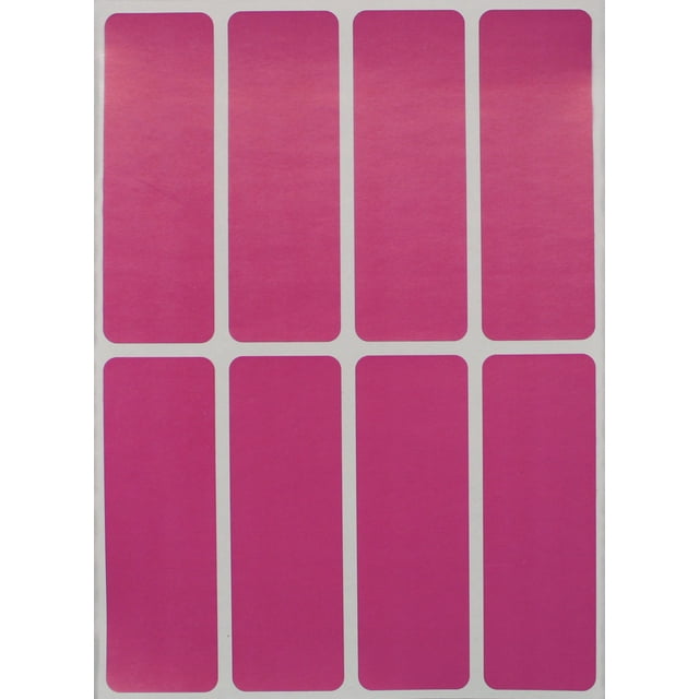 Writable Rectangular labels, 1 x 3 inch, pink colored stickers for ...