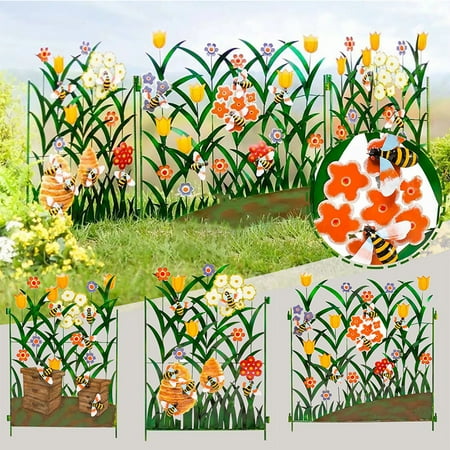 Garden Fence Beautiful Barrier Flower Landscape Fencing Decorative ...