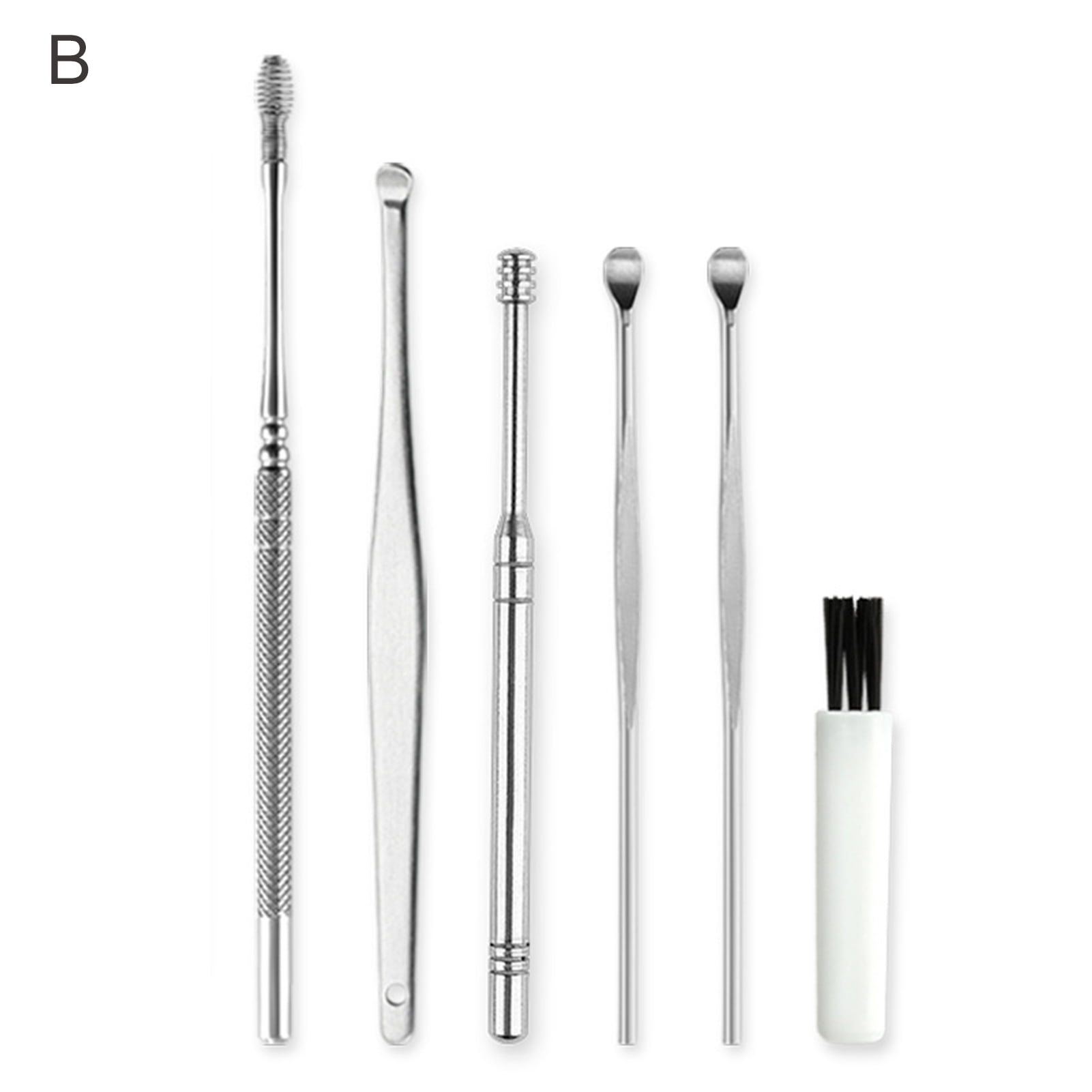 Ear Pick Earwax Removal Kit, Stainless Steel Spiral Head Design 360 ...