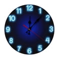 2D Flat Wall Clock Art Print, Silent Non Ticking Battery Operated,Neon ...