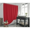 3S Brother's Solid Red Shower Curtain Single Panel for Bathroom, Unique ...