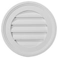 30"W x 30"H x 1 1/2"P, Round Gable Vent with Keystones, Functional ...