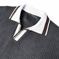 BVnarty Men's Thick Corduroy Color Block V-Neck Lapel Sweatshirt, Non ...