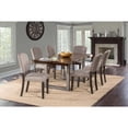 Hillsdale Furniture Emerson 7-Piece Rectangle Dining Set, Multiple ...