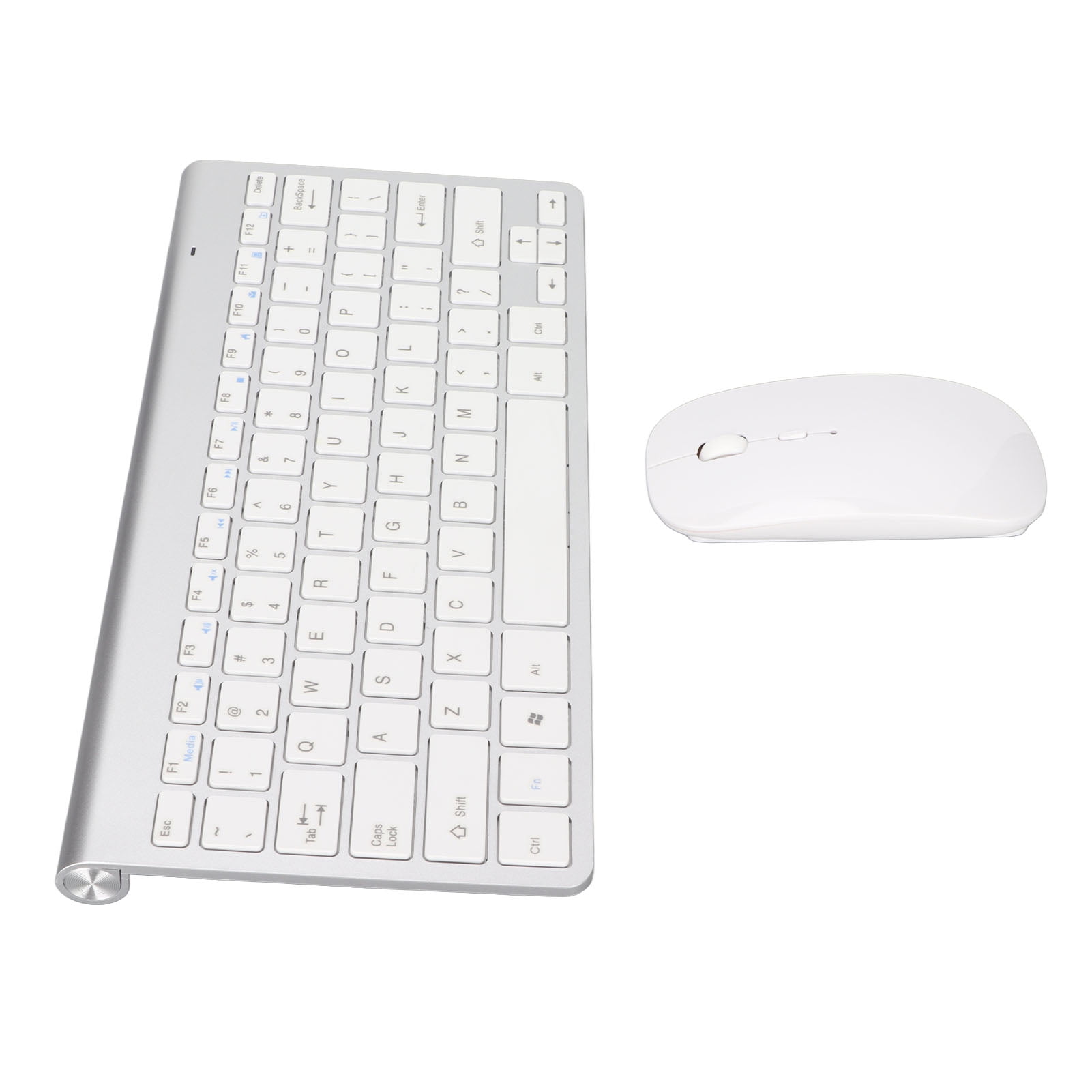 Wireless Keyboard, UV Coating Keyboard Mouse Set For Office Silver ...