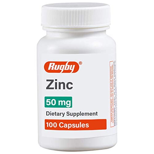 Rugby Zinc 50 mg, 100 Count Capsules - Walmart.com